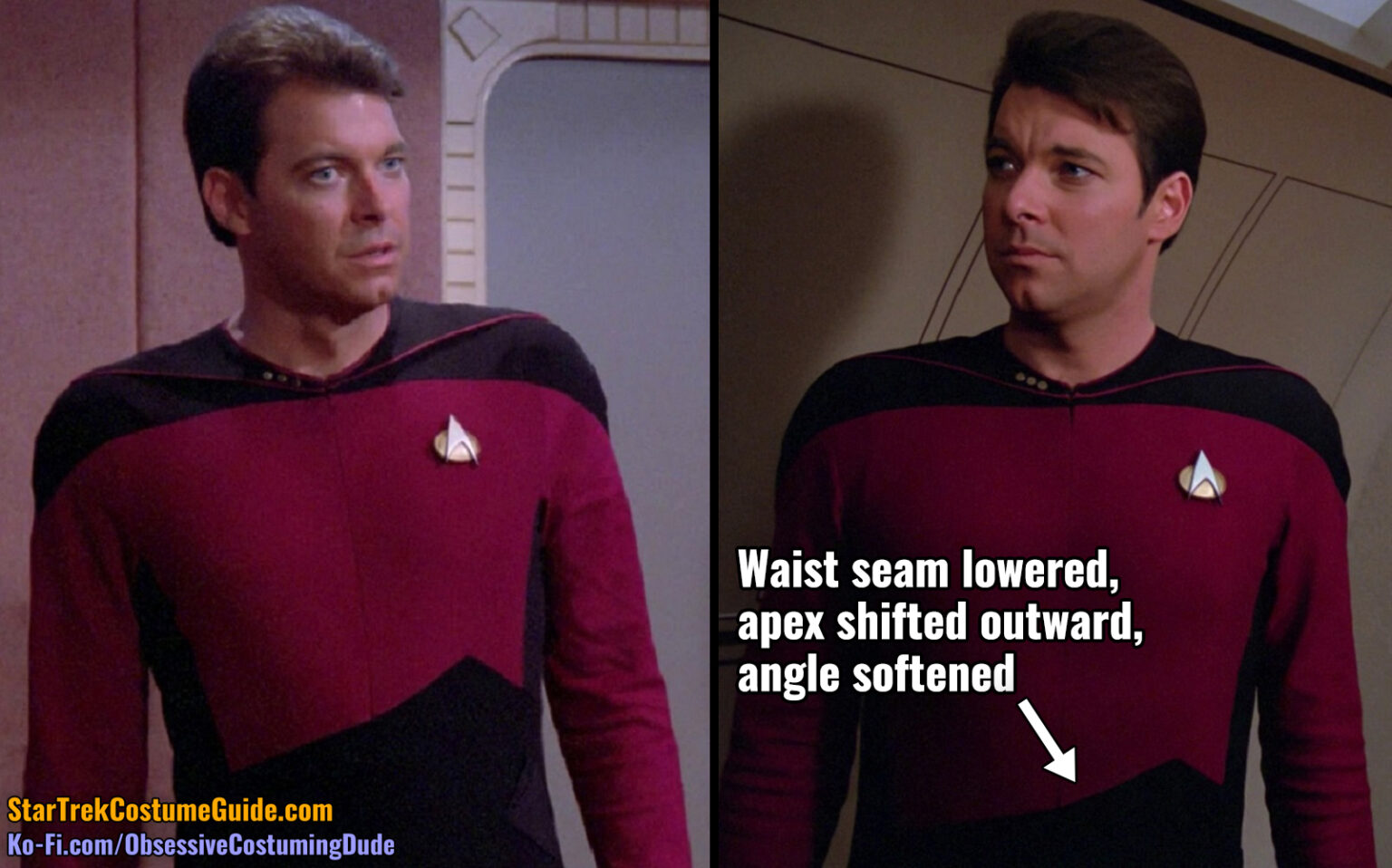 TNG Jumpsuit Analysis – Season 1 – Upper Body - Star Trek Costume Guide