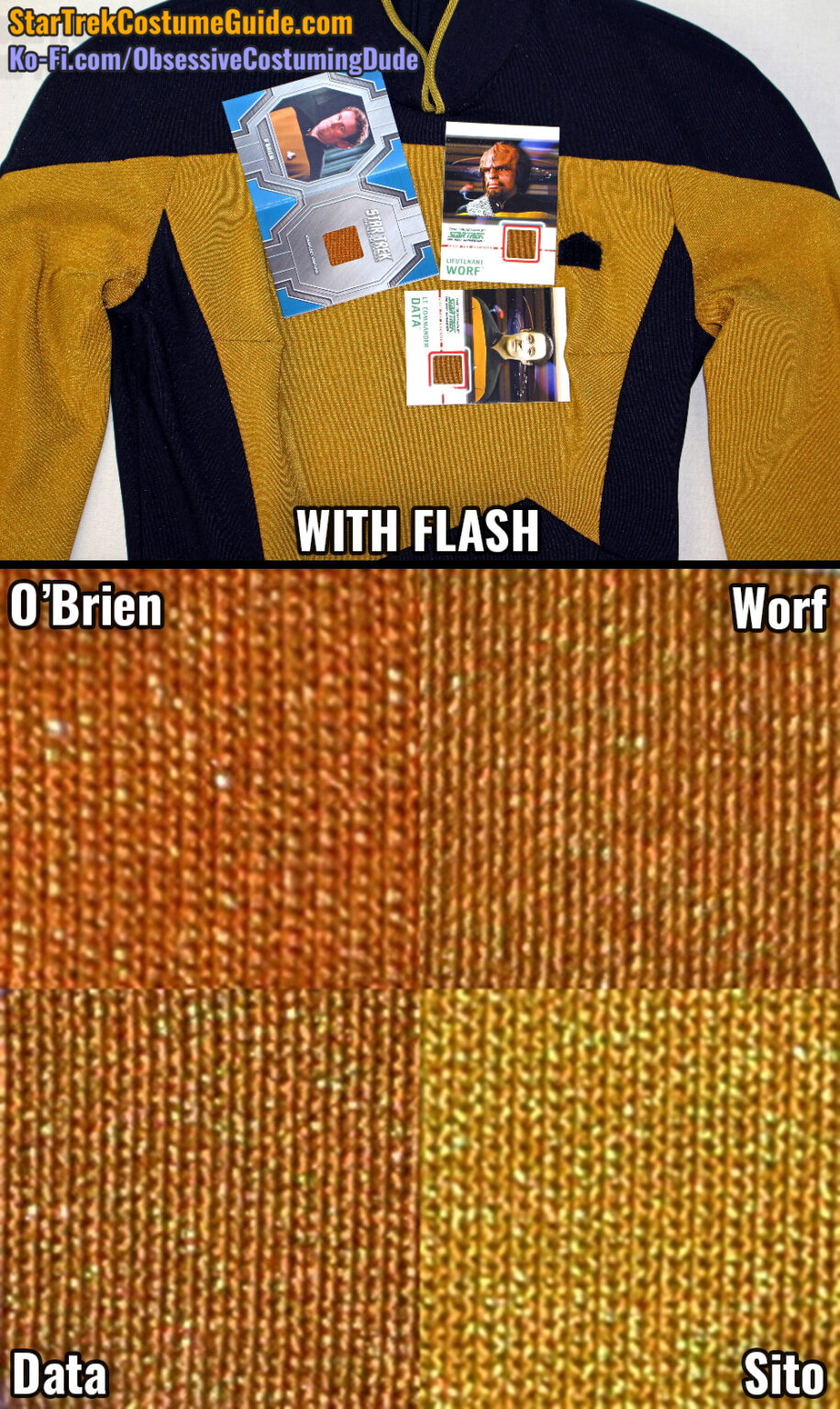 Screen-used Ensign Sito TNG Jumpsuit Examination - Star Trek Costume Guide