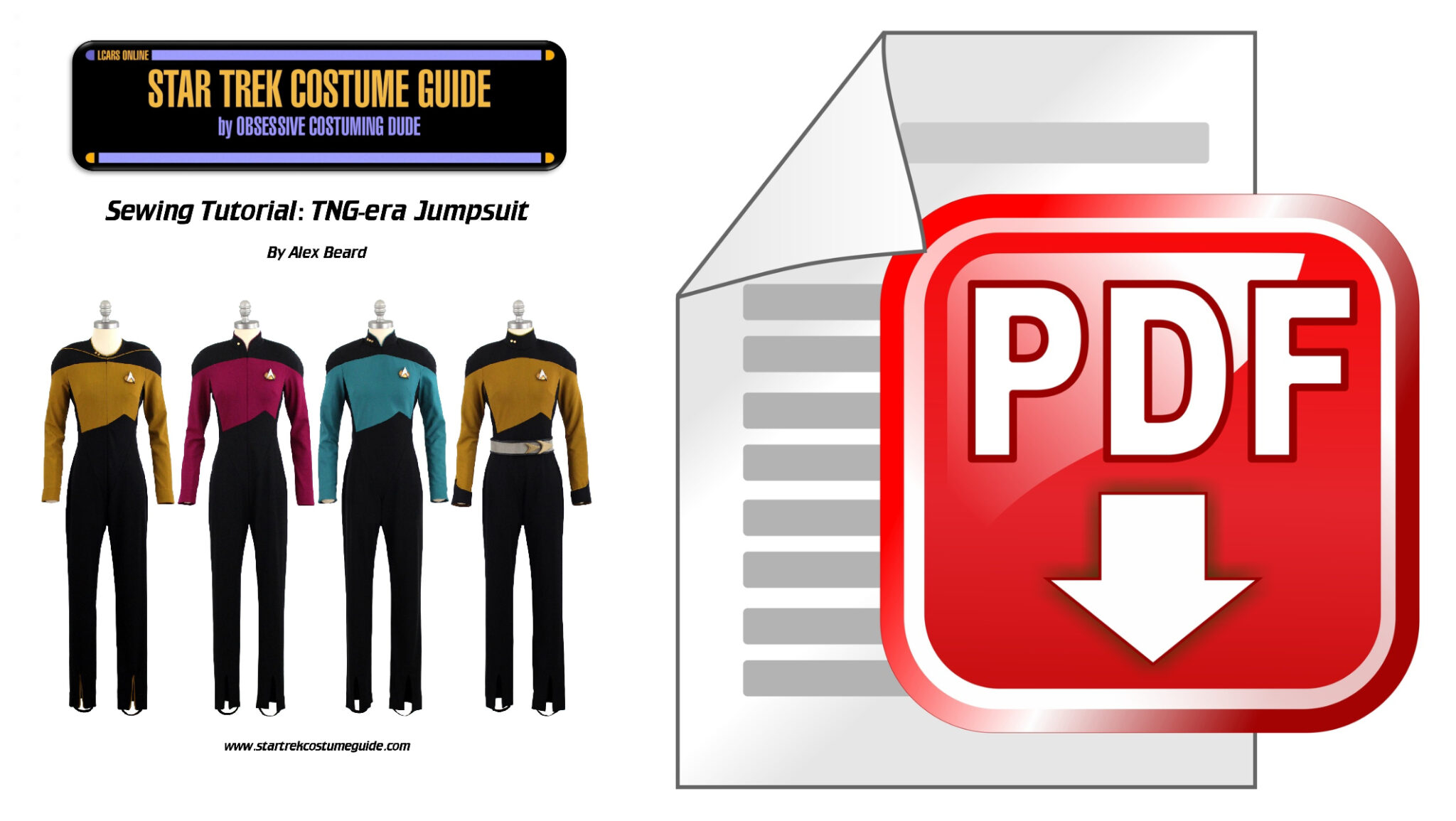 TNG jumpsuit sewing tutorial - Now available as a free PDF download! - Star Trek Costume Guide